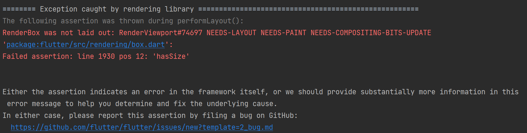 ListView Error( RenderBox was not laid out:) - Nested ListView Error ListView Error( RenderBox was not laid out:) - Nested ListView Error